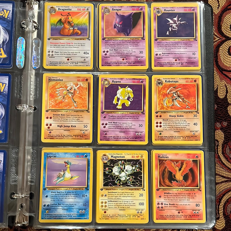 1st Edition Fossil (62/62) Complete Master Set 1999| TradingCardSets.Com